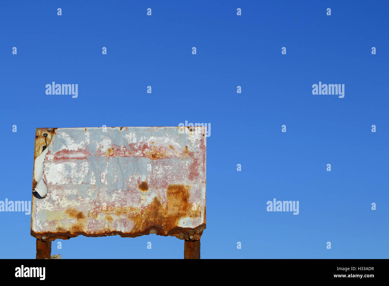 Weathered metal billboard Stock Photo - Alamy