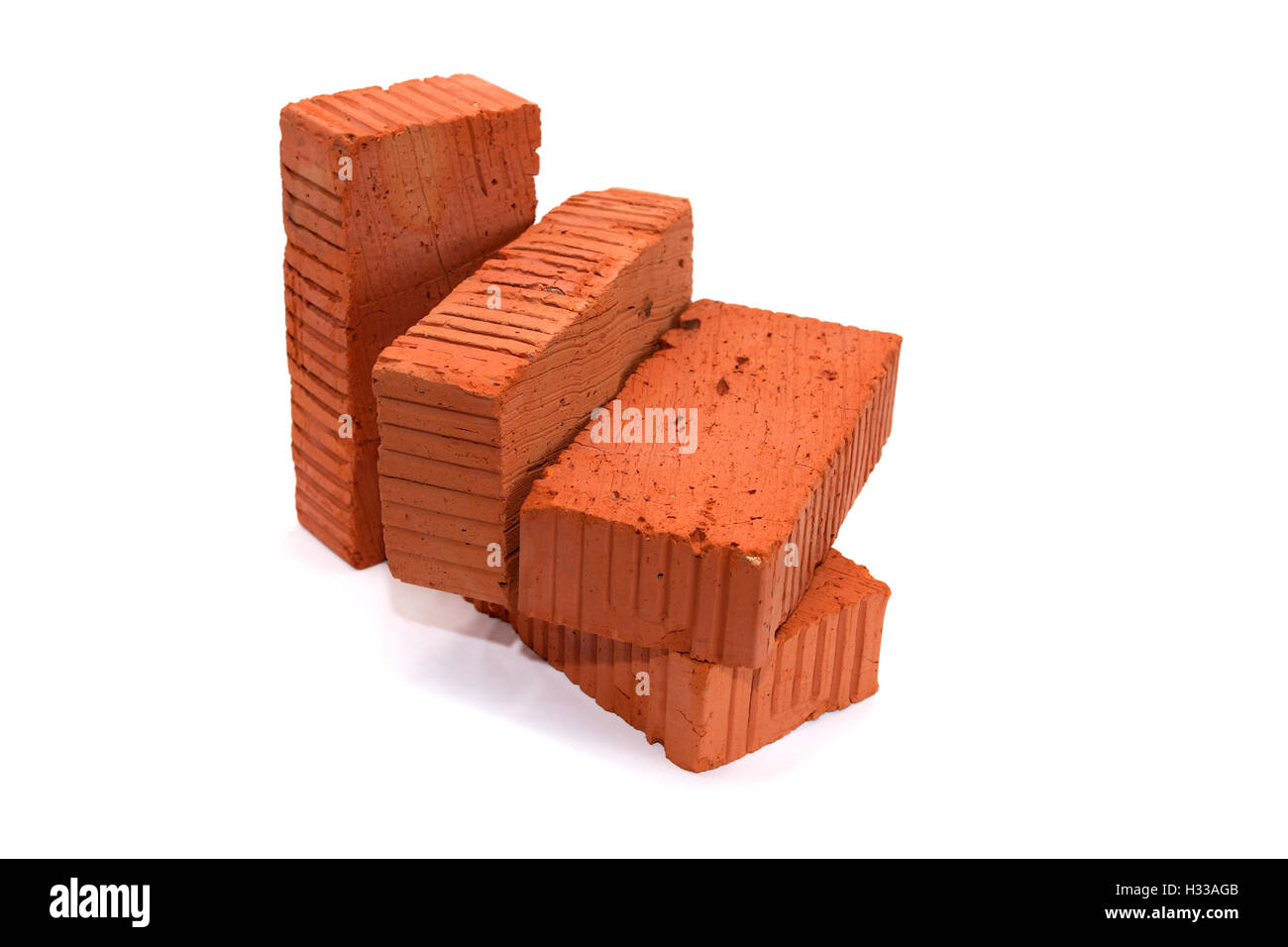 Bricks On White Stock Photo - Alamy