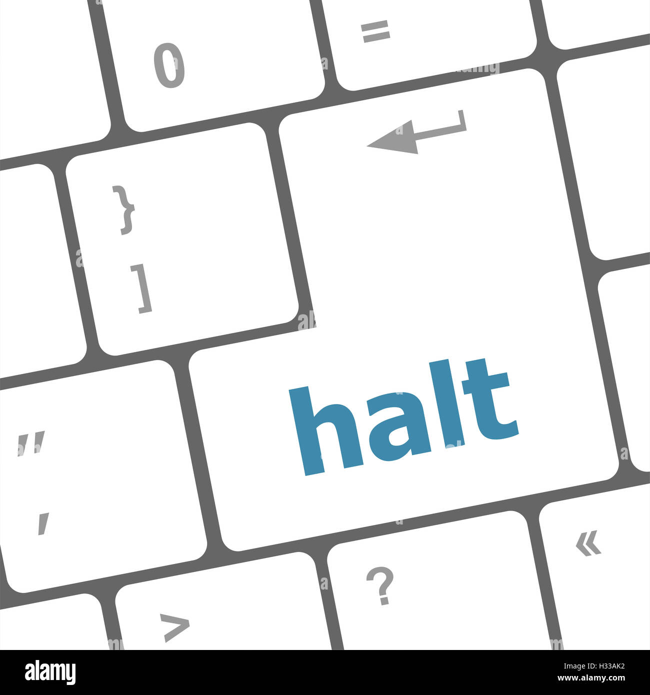 halt keys on computer keyboard, business concept Stock Photo - Alamy