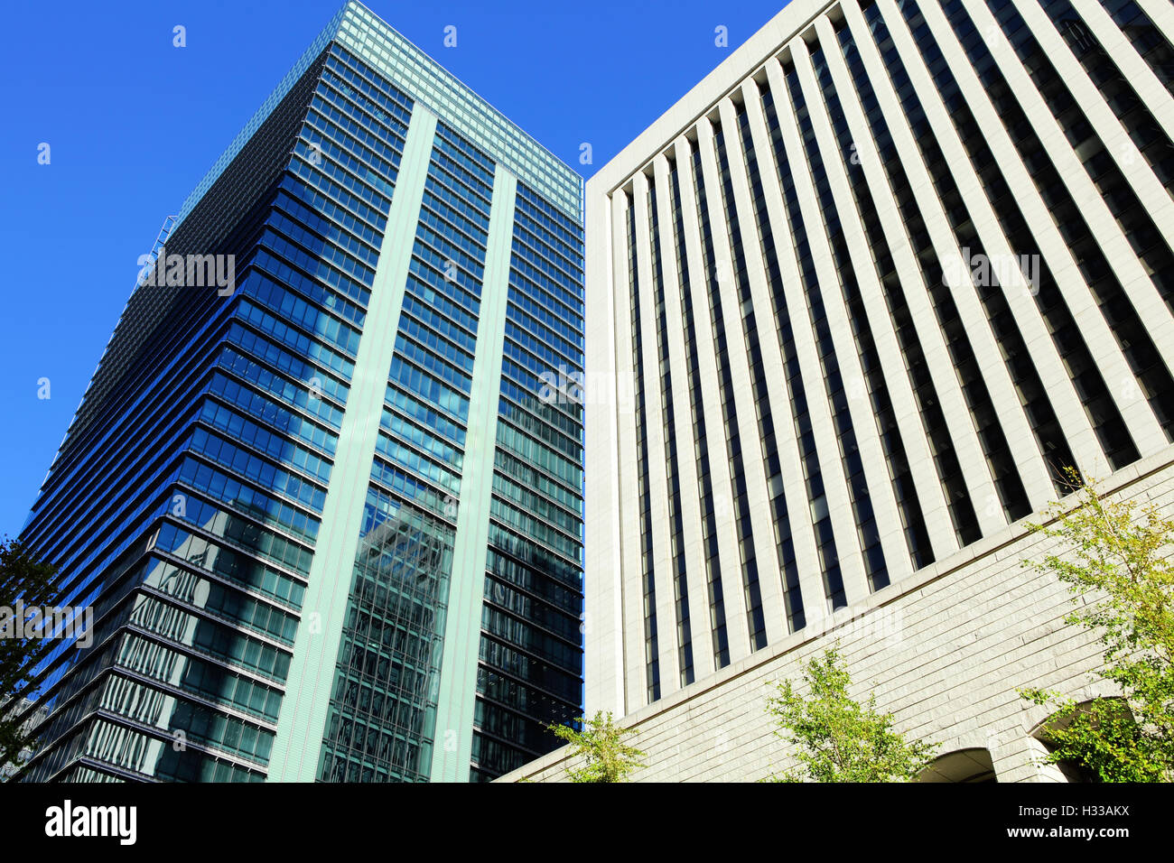Financial district in Tokyo city Stock Photo - Alamy