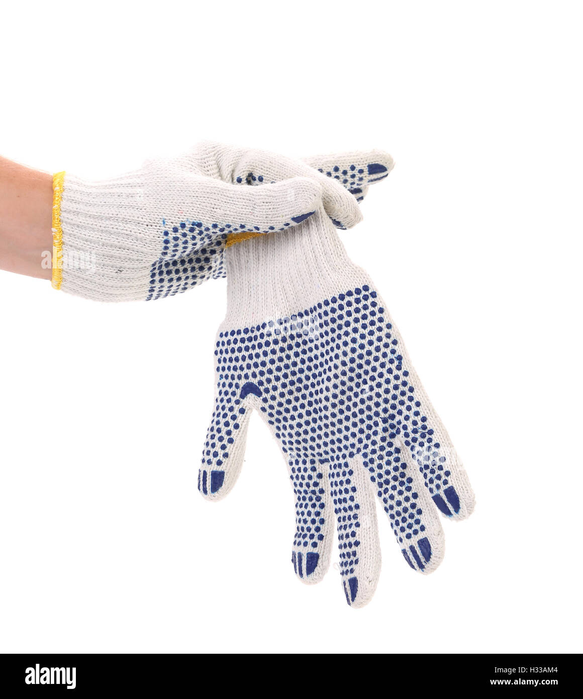 Cotton hand gloves Cut Out Stock Images & Pictures - Alamy