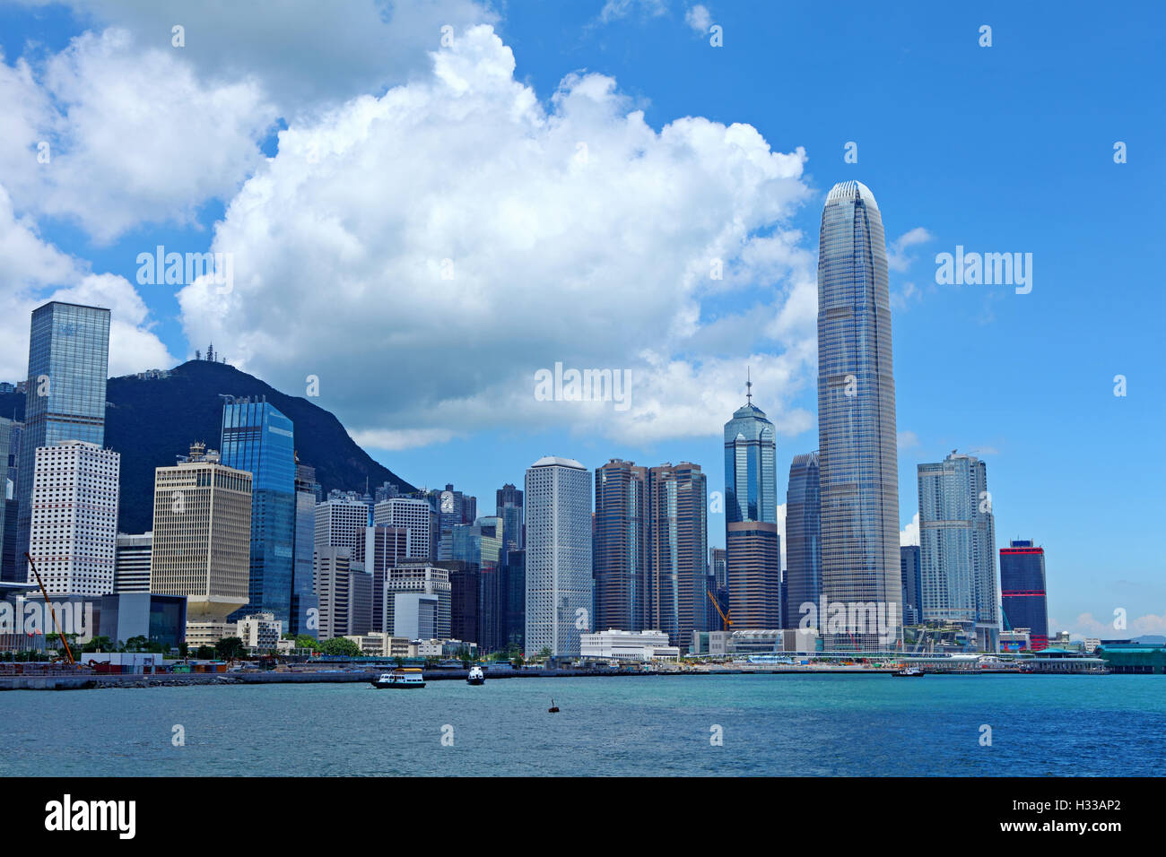 Commercial district in Hong Kong Stock Photo - Alamy