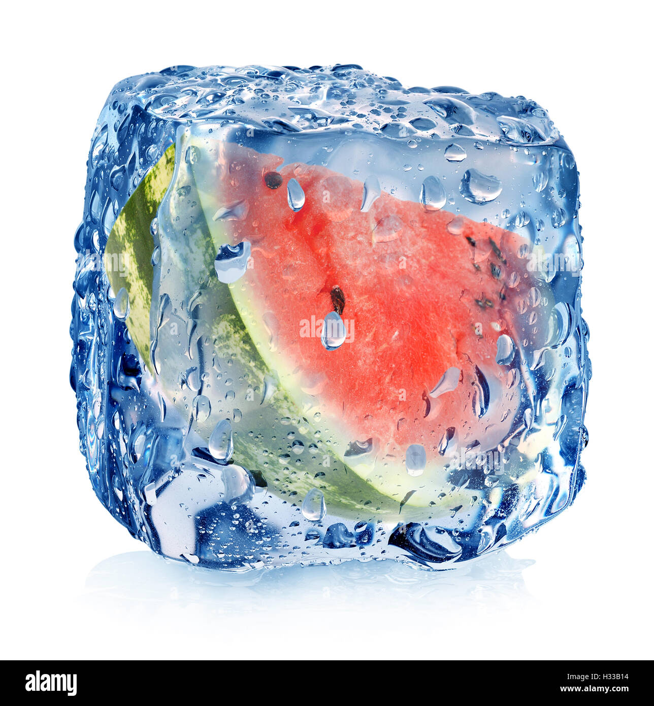 Watermelon fruit isolated ice hi-res stock photography and images - Alamy