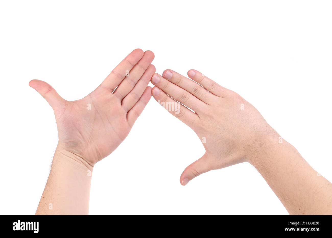Hands crossed together Stock Photo - Alamy