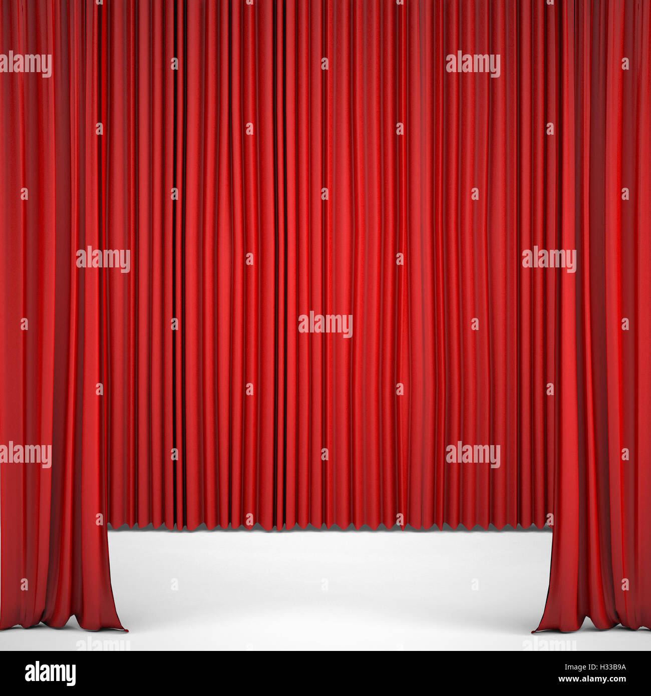 Opened red curtain lit Spotlight Stock Photo - Alamy