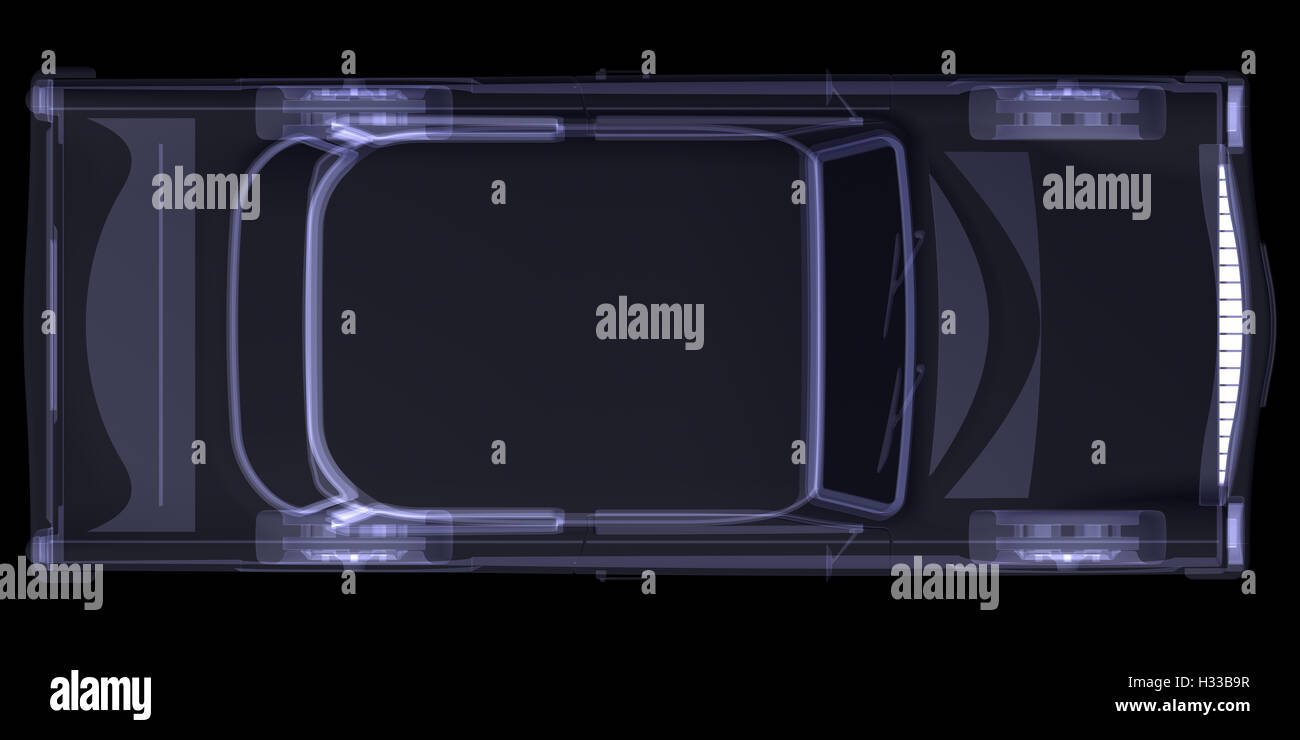 Retro car. X-ray render Stock Photo - Alamy