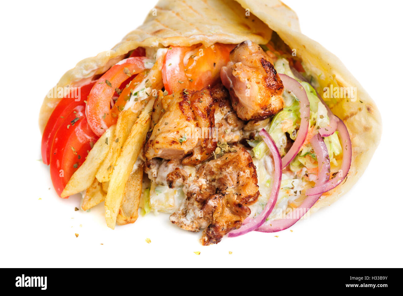 Food gyro wrap doner shaorma snack hi-res stock photography and images ...