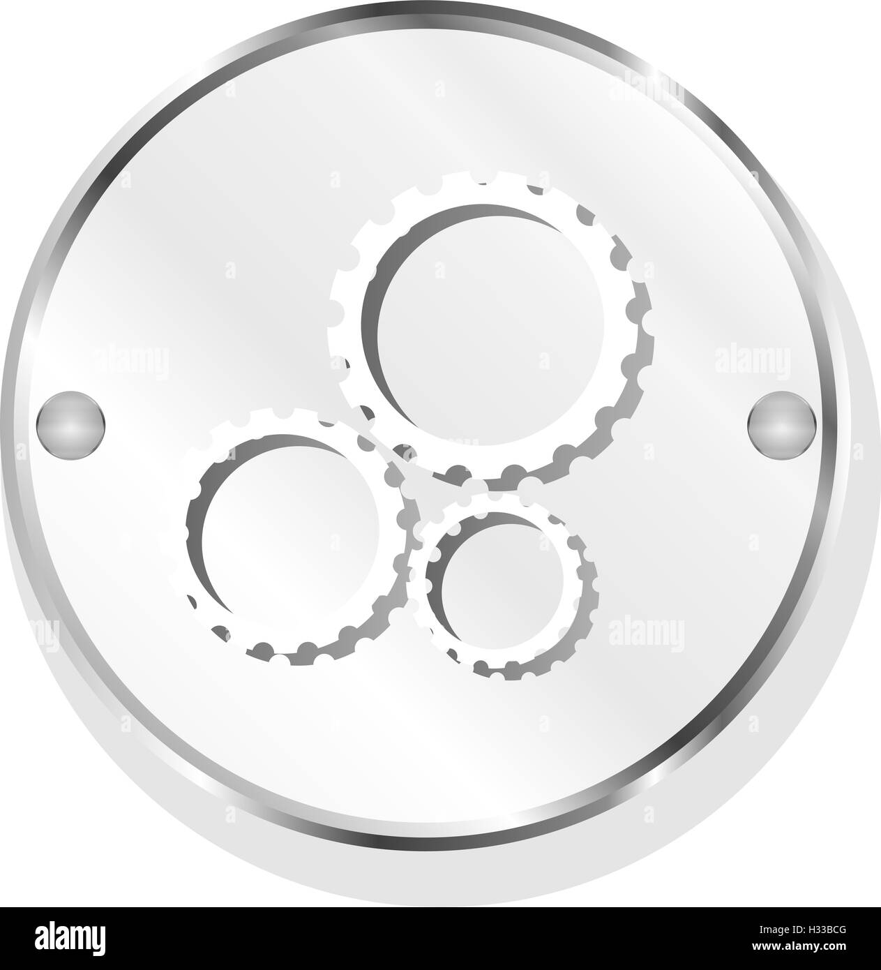 gears icon (button) isolated on a white background Stock Photo - Alamy