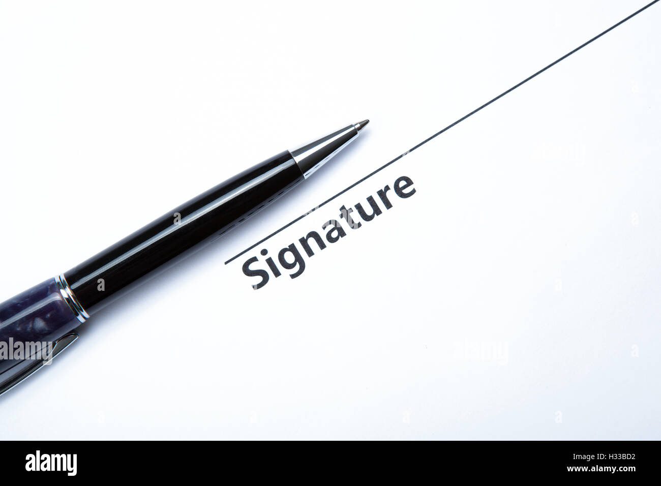 pen and signature Stock Photo - Alamy