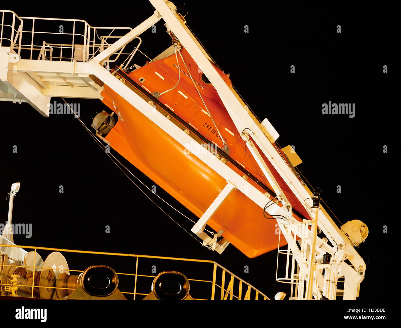 Enclosed lifeboat hi-res stock photography and images - Alamy