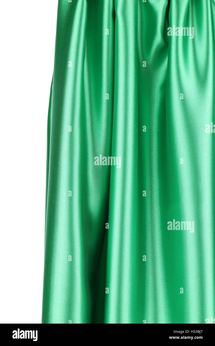 Creases in green fabric. Close up Stock Photo - Alamy