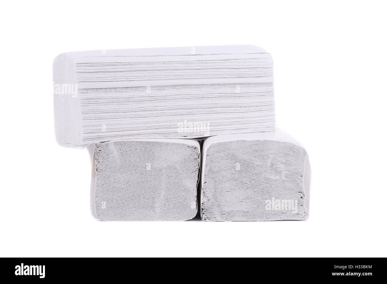 Stack of folded disposable papers Stock Photo - Alamy