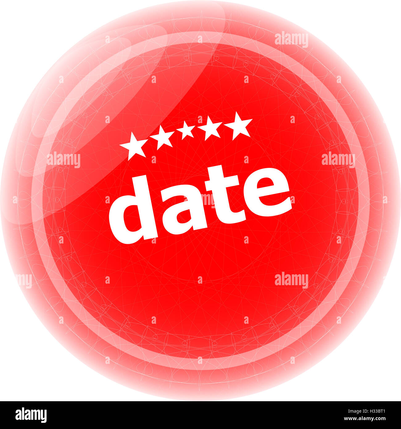 date word red web button, label, icon Stock Photo - Alamy