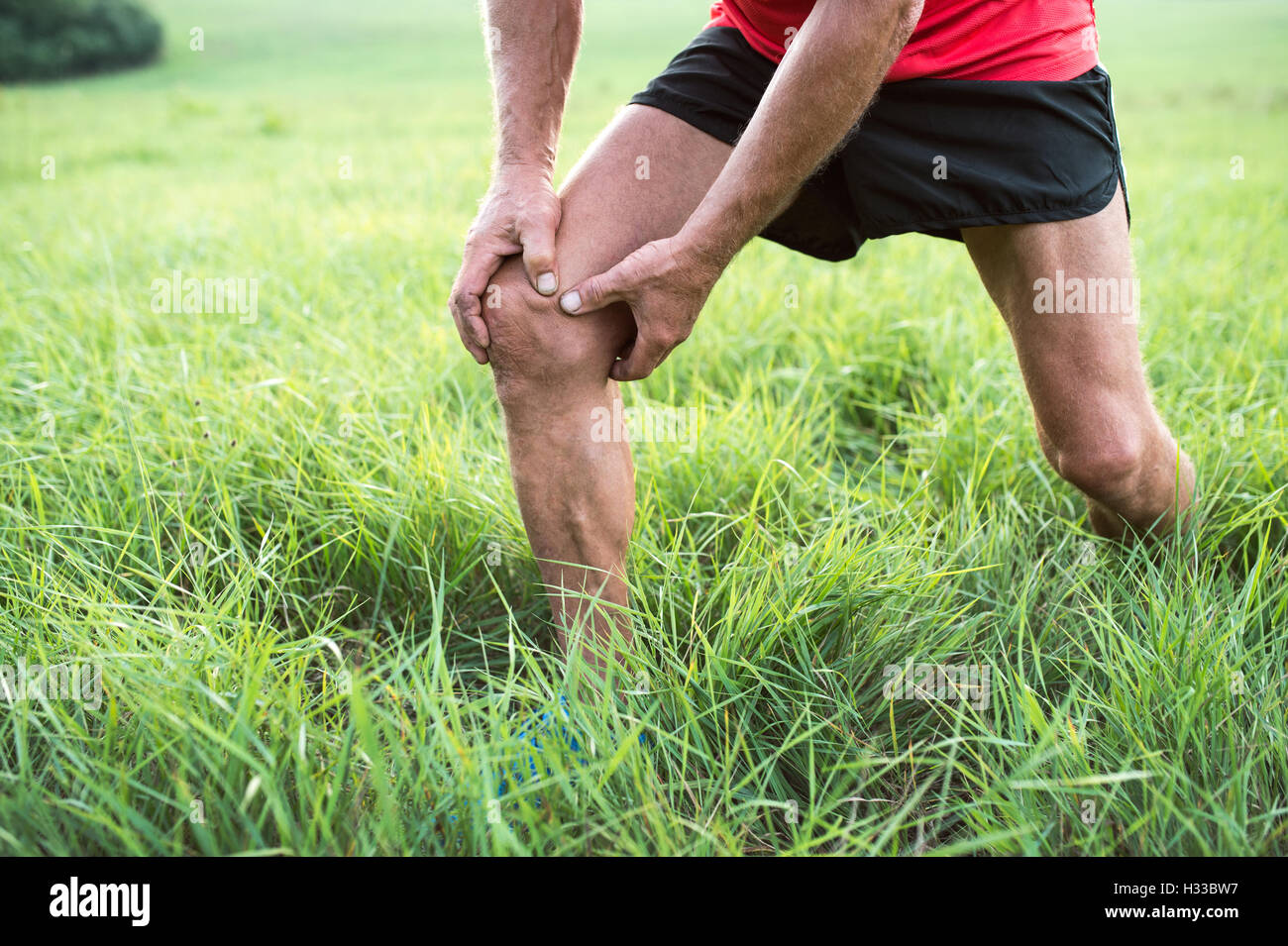 Old man knee hi-res stock photography and images - Alamy