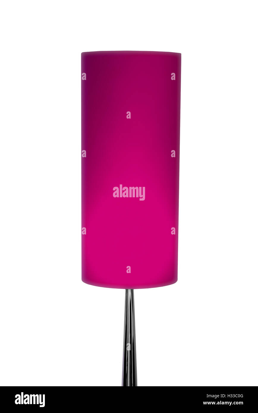 Isolated Modern Design Pink Lamp on a white background Stock Photo - Alamy