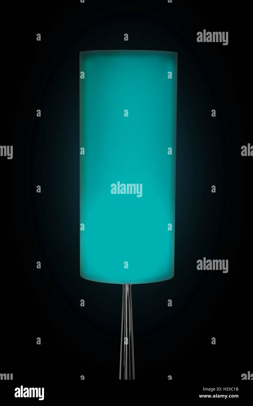 Isolated Modern Design Light Blue Lamp Stock Photo - Alamy