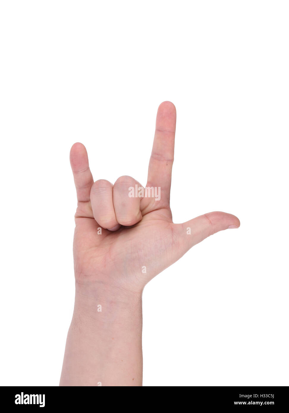 Man hand sign Stock Photo - Alamy