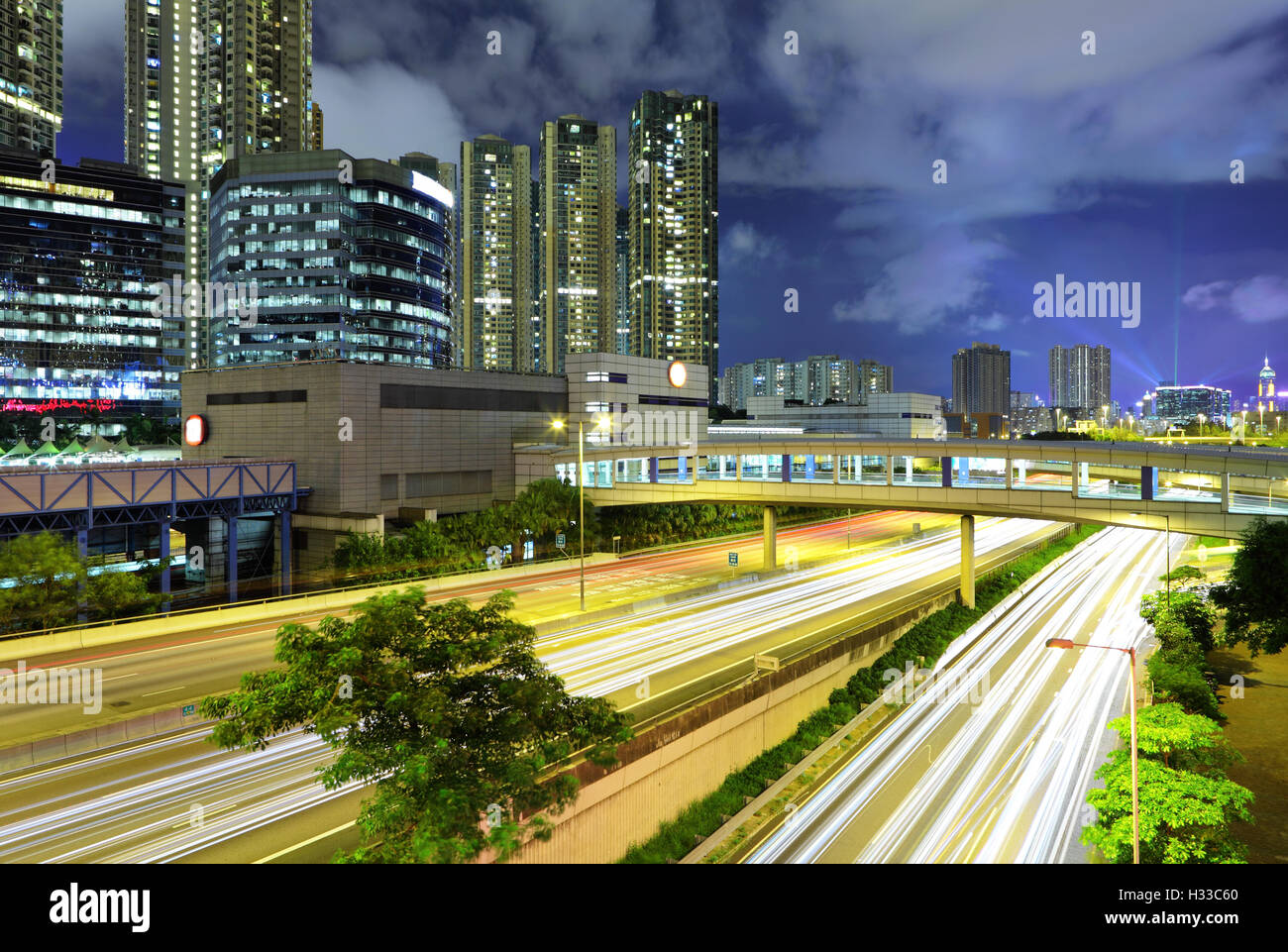 Highway in city Stock Photo - Alamy