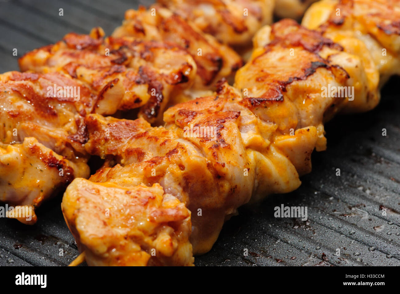 Chicken shish kebab pan fried hi-res stock photography and images - Alamy