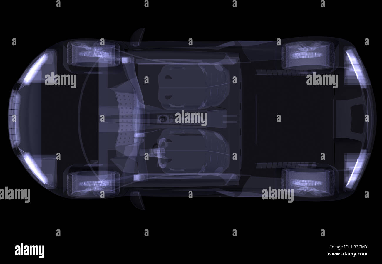 Concept car. X-ray render Stock Photo - Alamy