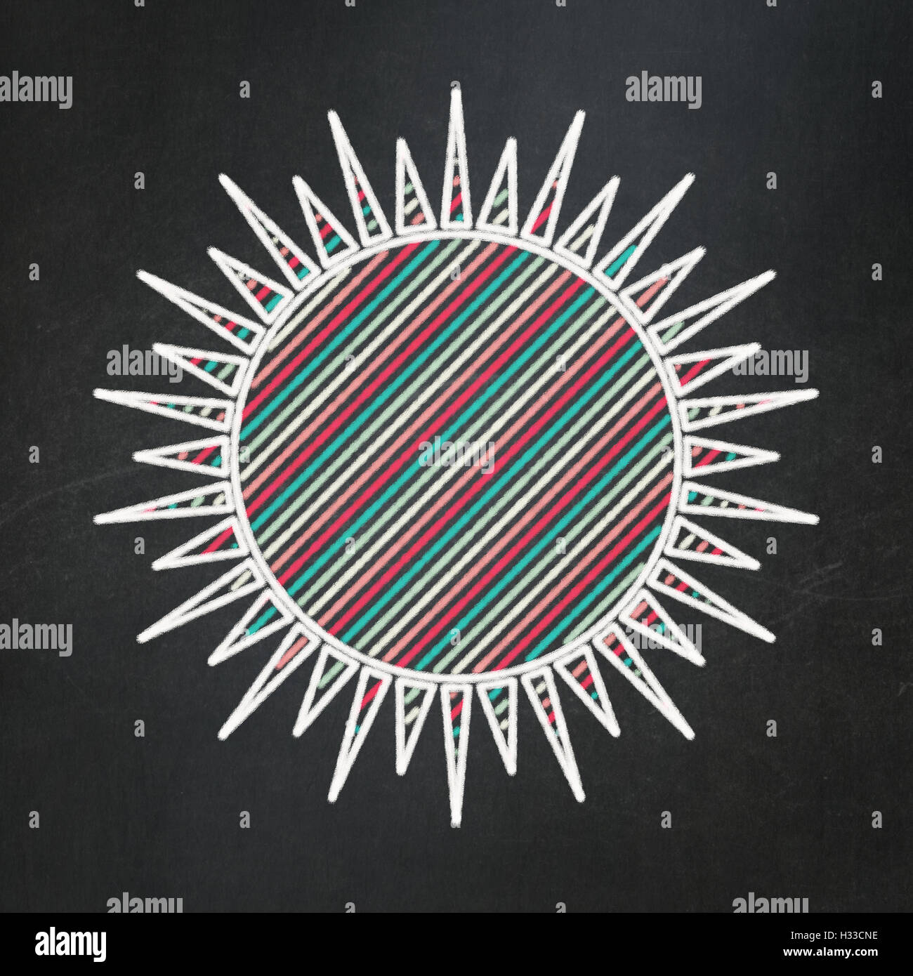 Travel concept: Sun on chalkboard background Stock Photo - Alamy