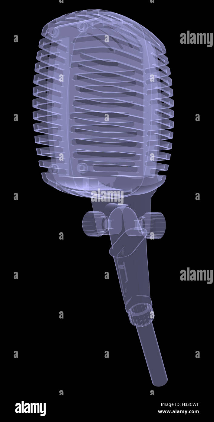 Studio microphone. X-ray render Stock Photo - Alamy