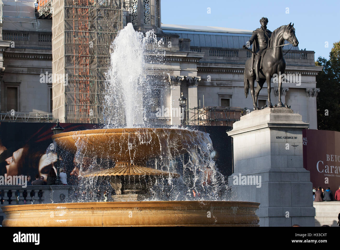 spouting water statue fountain picturesque cool Stock Photo - Alamy