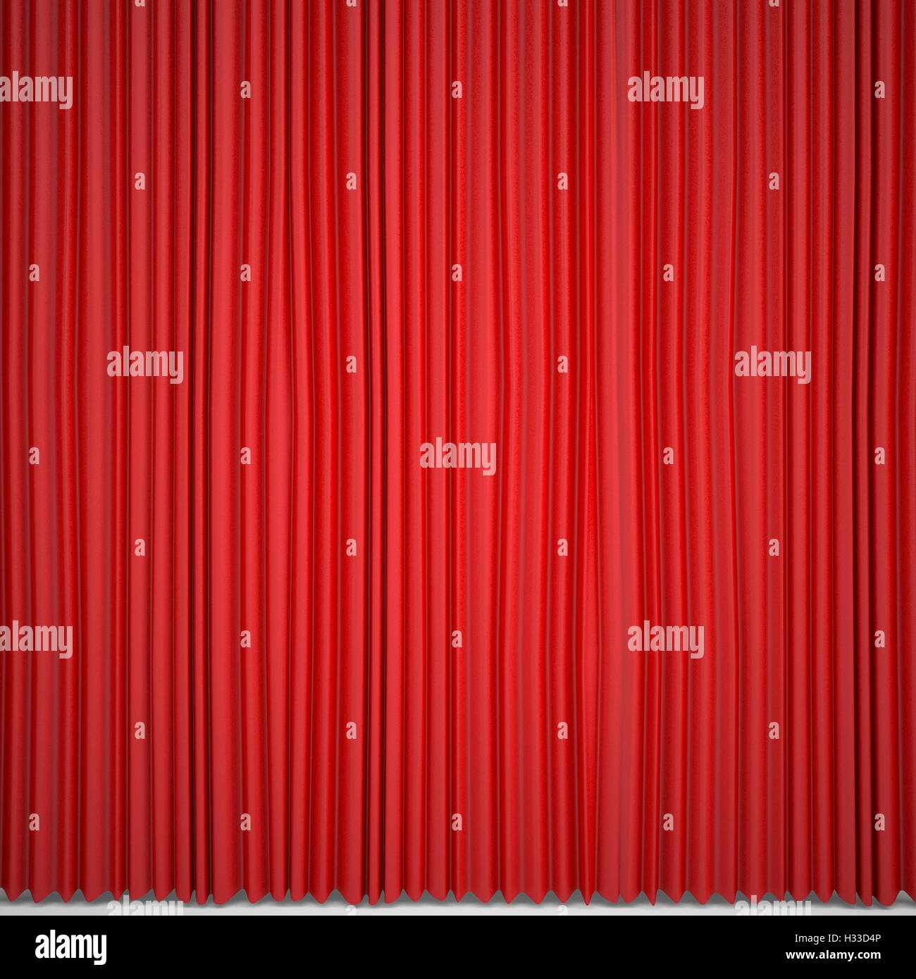 Closed red curtain lit Spotlight Stock Photo - Alamy