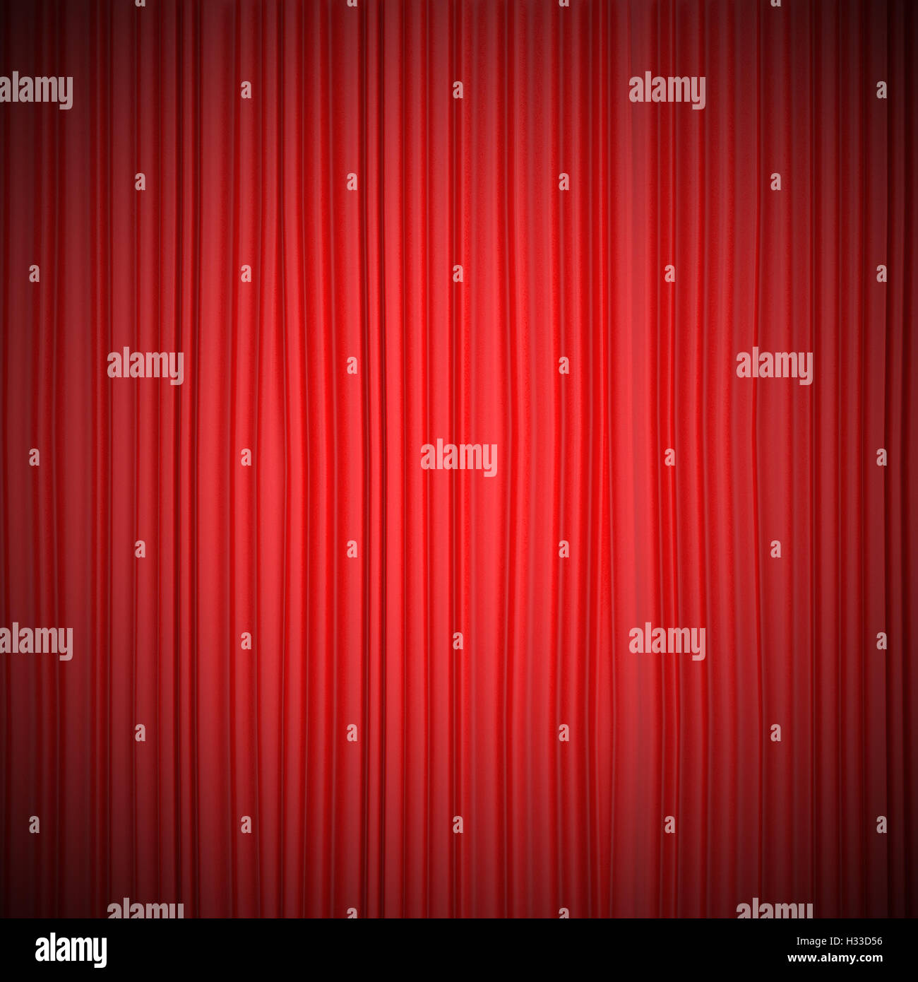 Closed red curtain lit Spotlight Stock Photo - Alamy