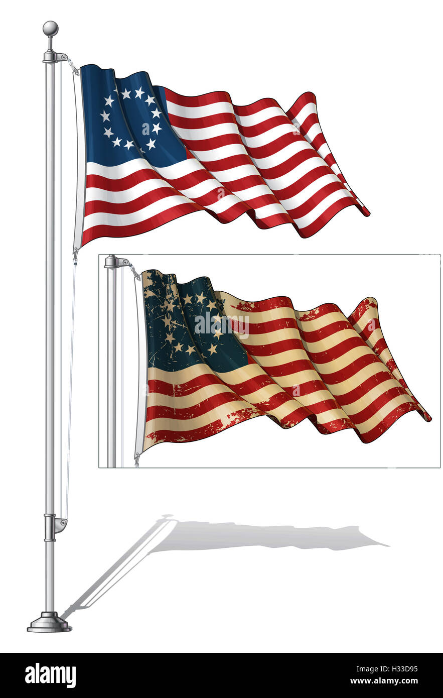 Us revolutionary war flag hi-res stock photography and images - Alamy