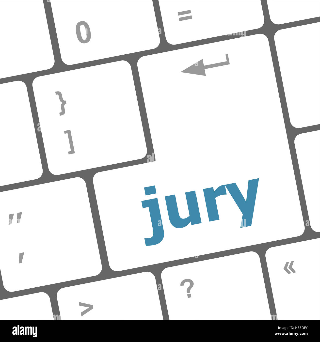 jury word on computer keyboard pc key Stock Photo - Alamy