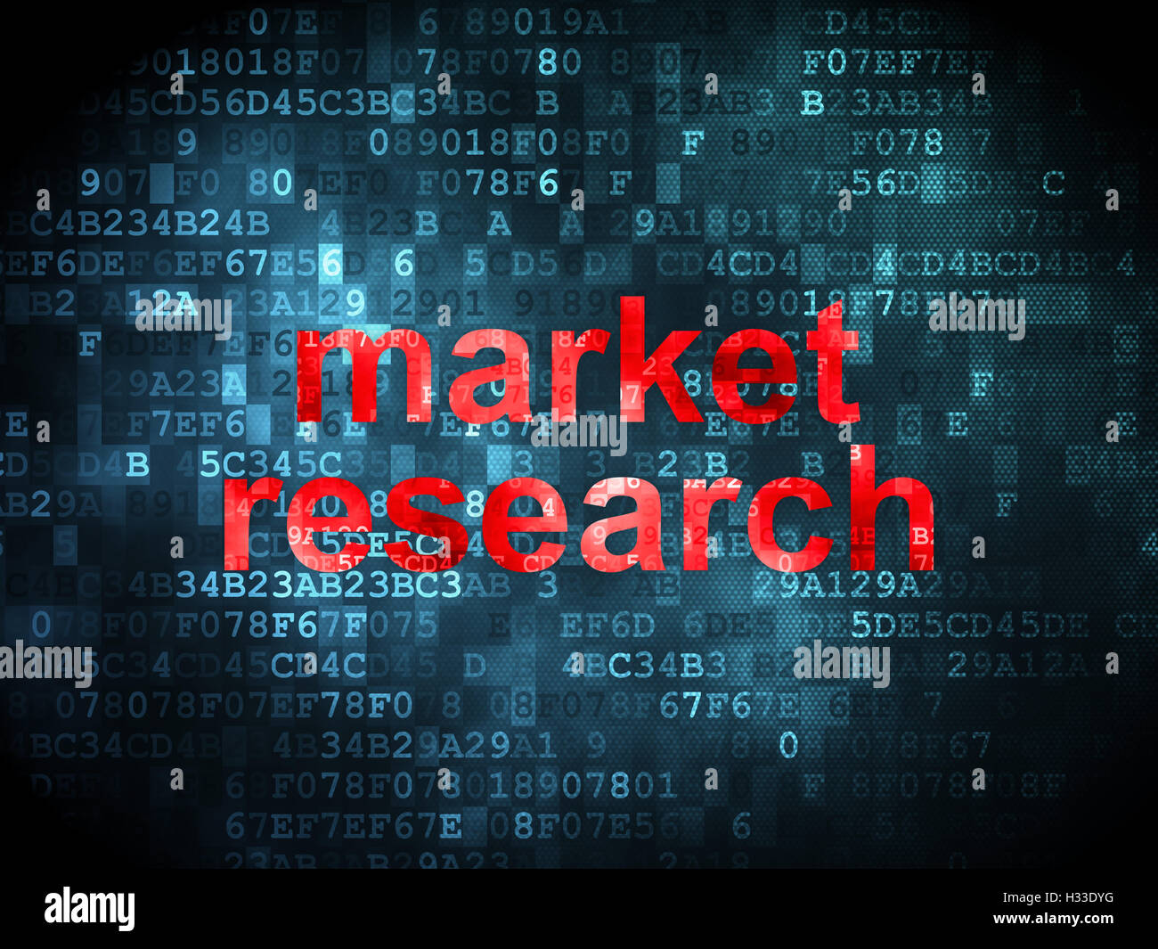 Advertising concept: Market Research on digital background Stock Photo ...