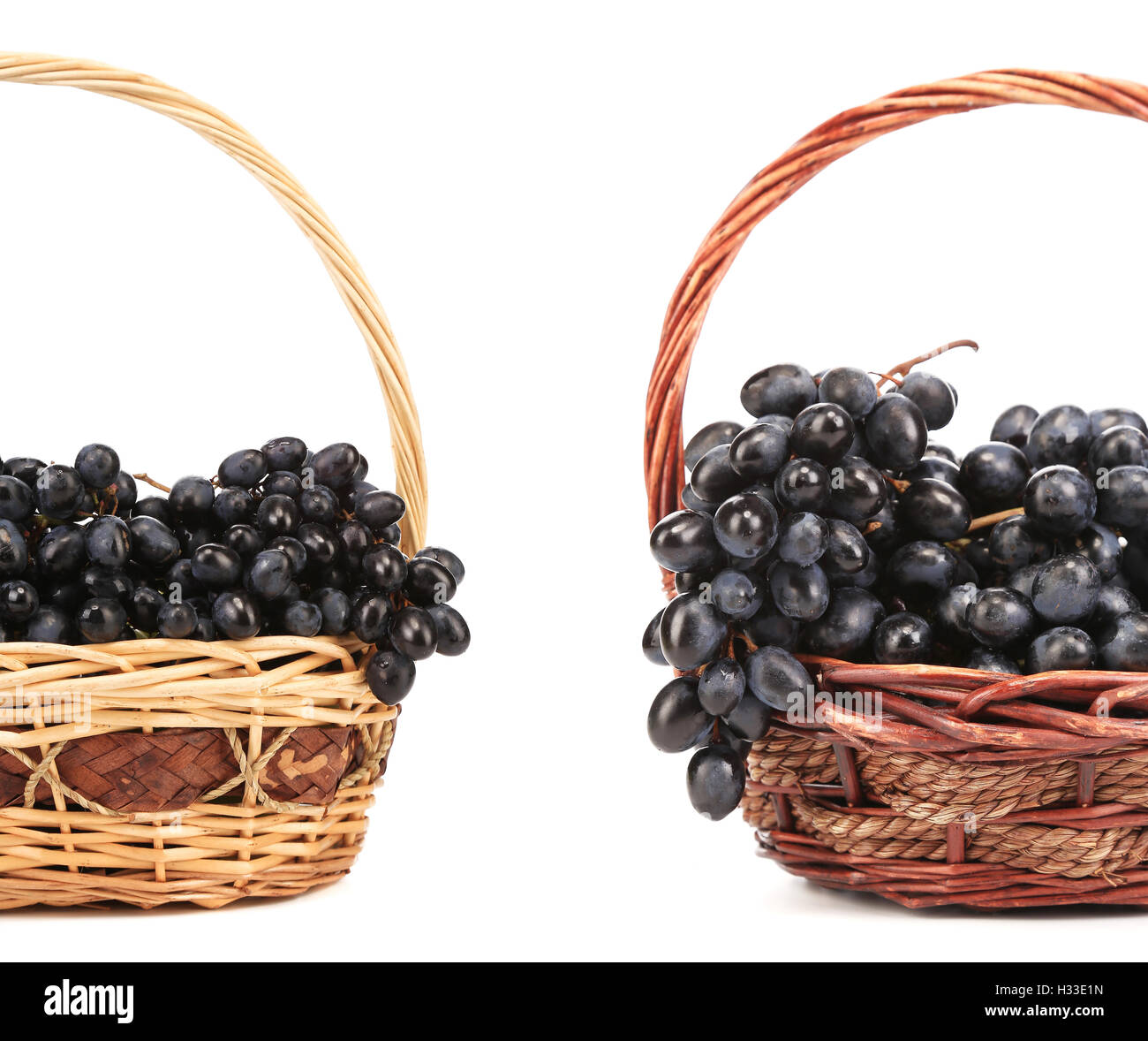 Two basket with red grape Stock Photo - Alamy