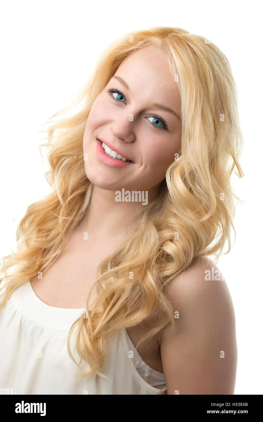 Portrait blond girl Stock Photo - Alamy
