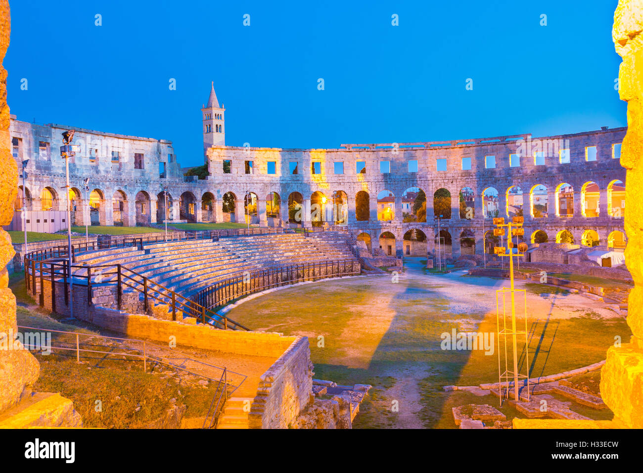 The Roman Amphitheater of Pula, Croatia Stock Photo - Alamy