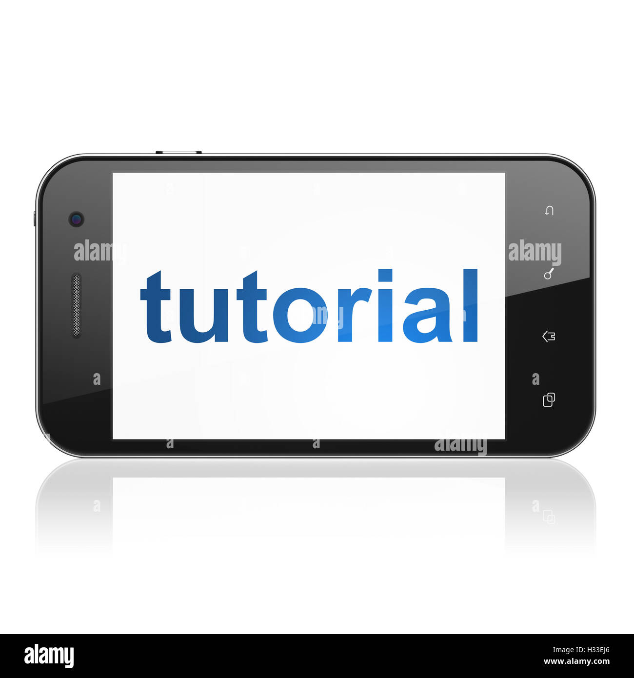 Education concept: Tutorial on smartphone Stock Photo - Alamy