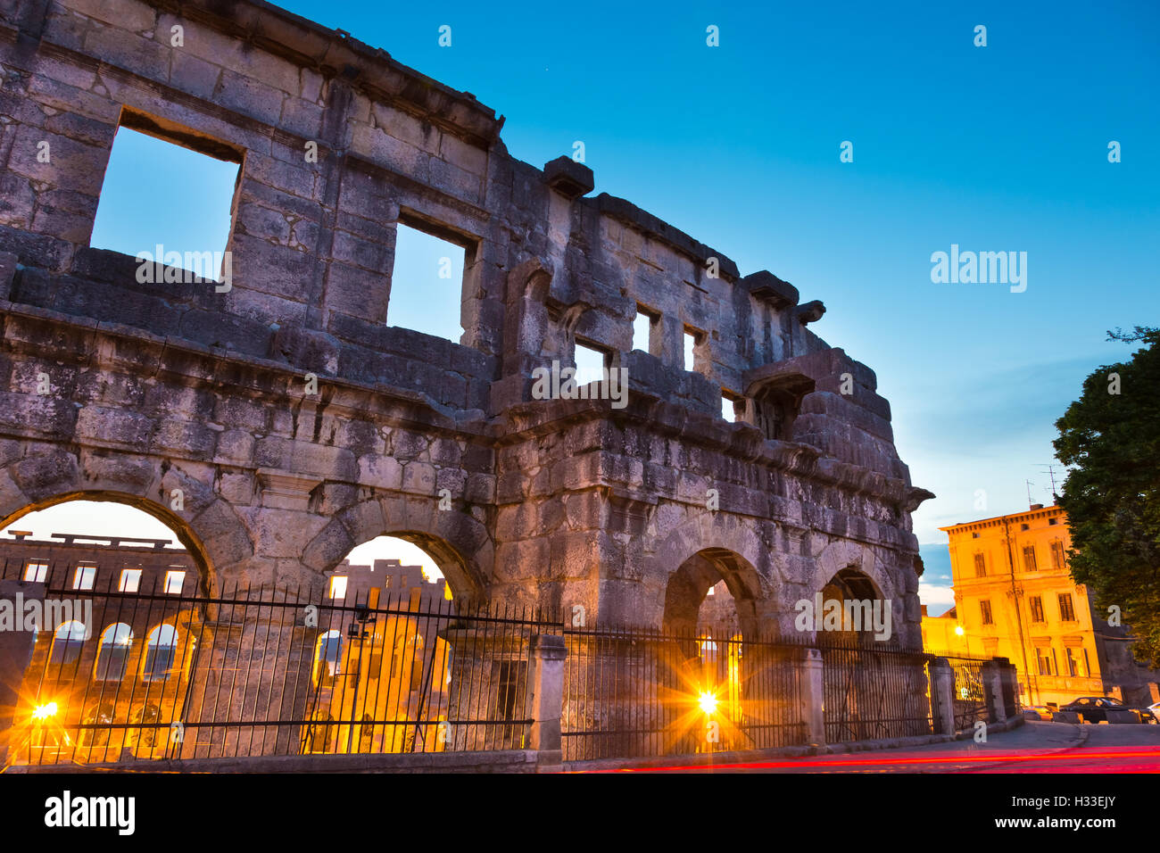 The Roman Amphitheater of Pula, Croatia Stock Photo - Alamy