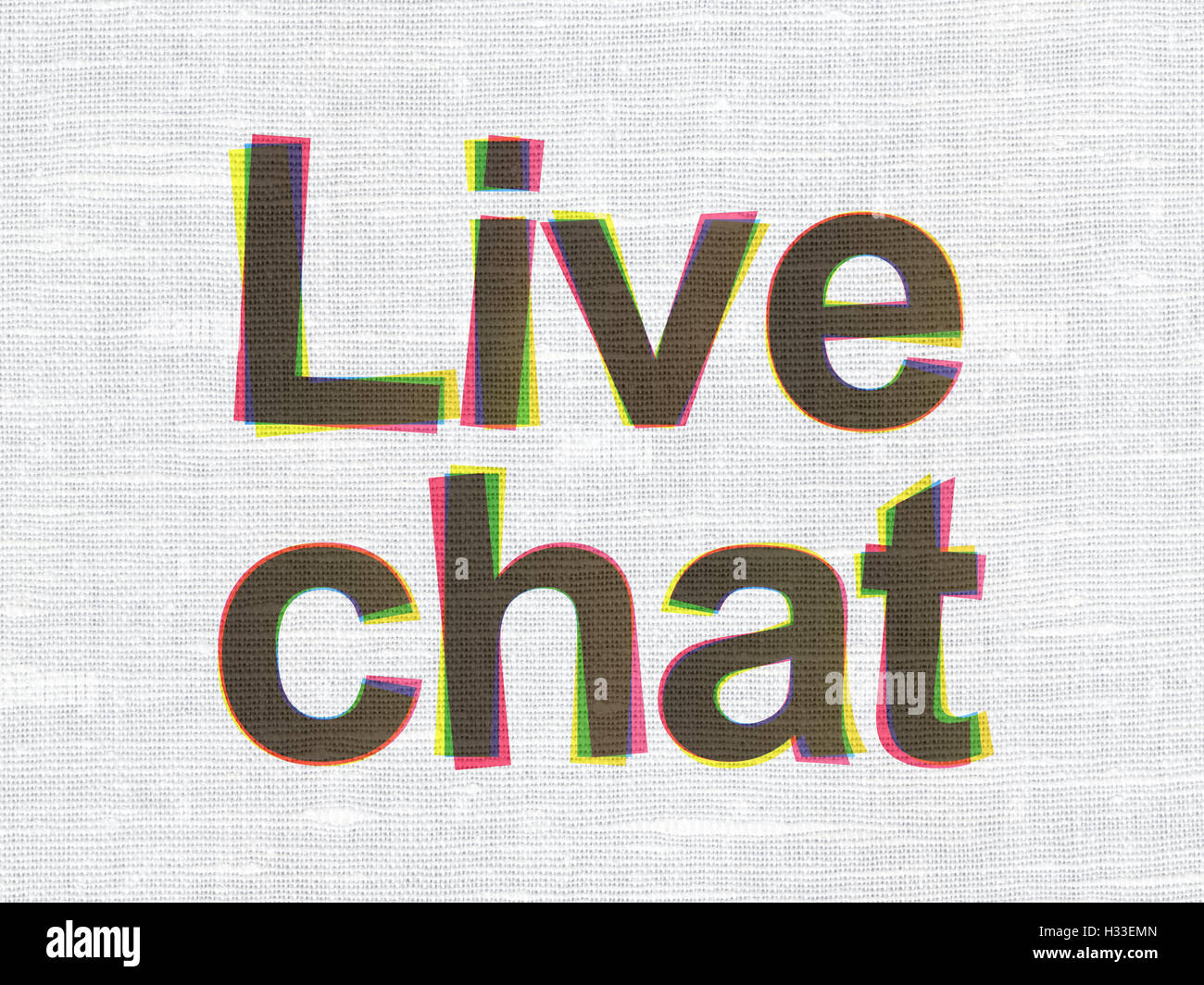 Web development concept: Live Chat on fabric texture background Stock ...