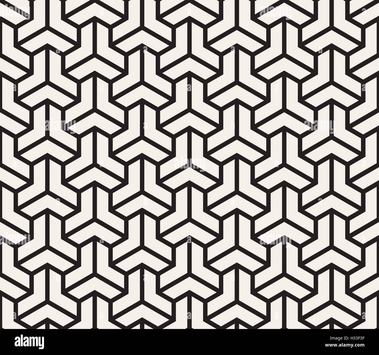 Vector Seamless Black And White Geometric Grid Pattern Stock Vector ...