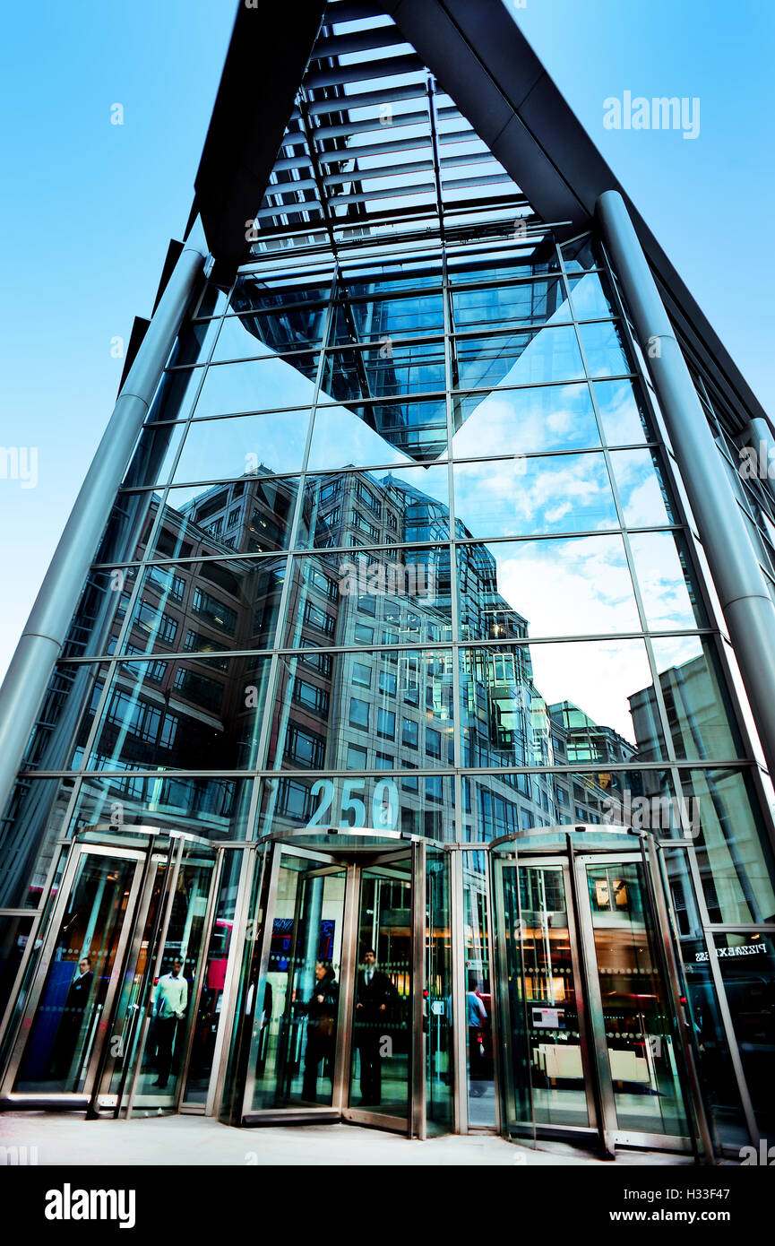 Exterior shot of a glass building Stock Photo - Alamy