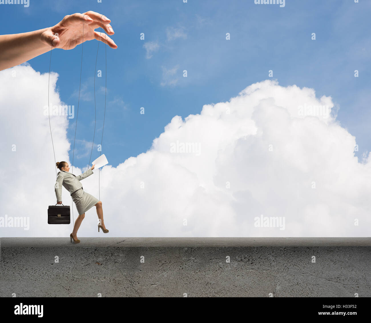 business woman puppet Stock Photo - Alamy