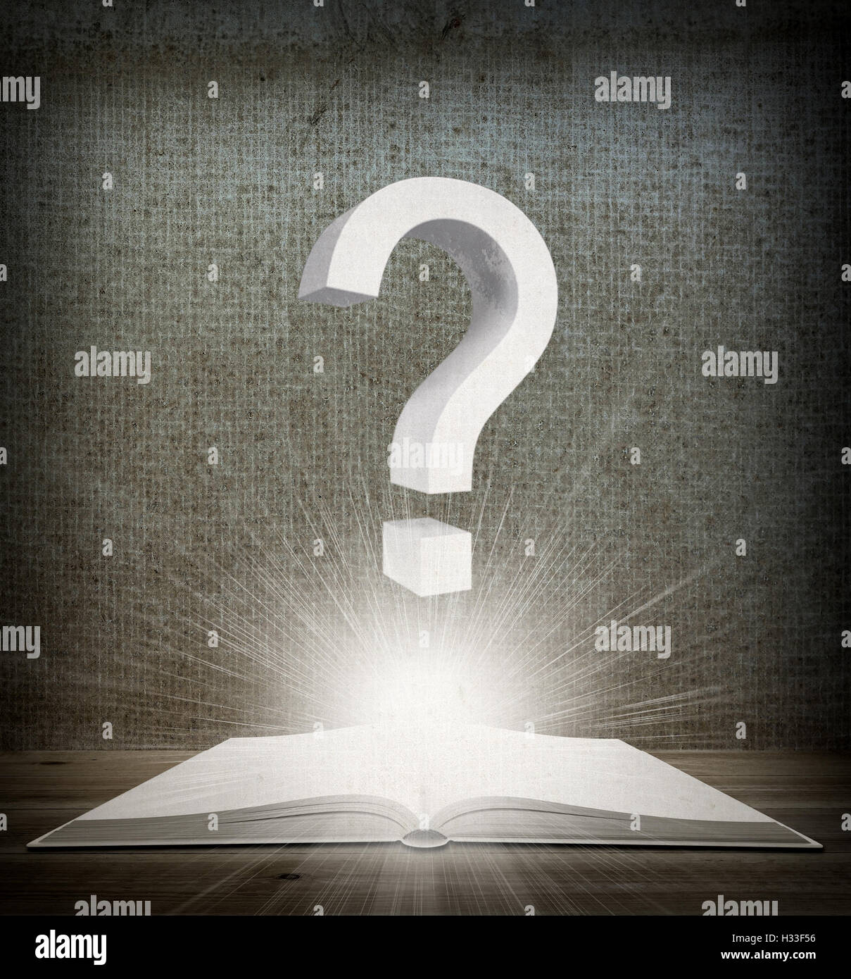 Open book question mark hi-res stock photography and images - Alamy