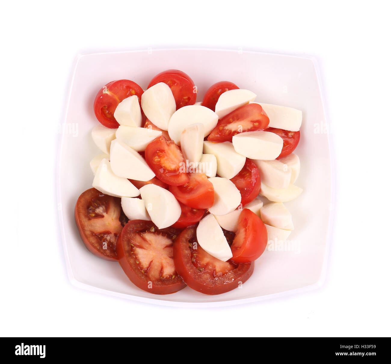Close up plate caprese Cut Out Stock Images & Pictures - Alamy