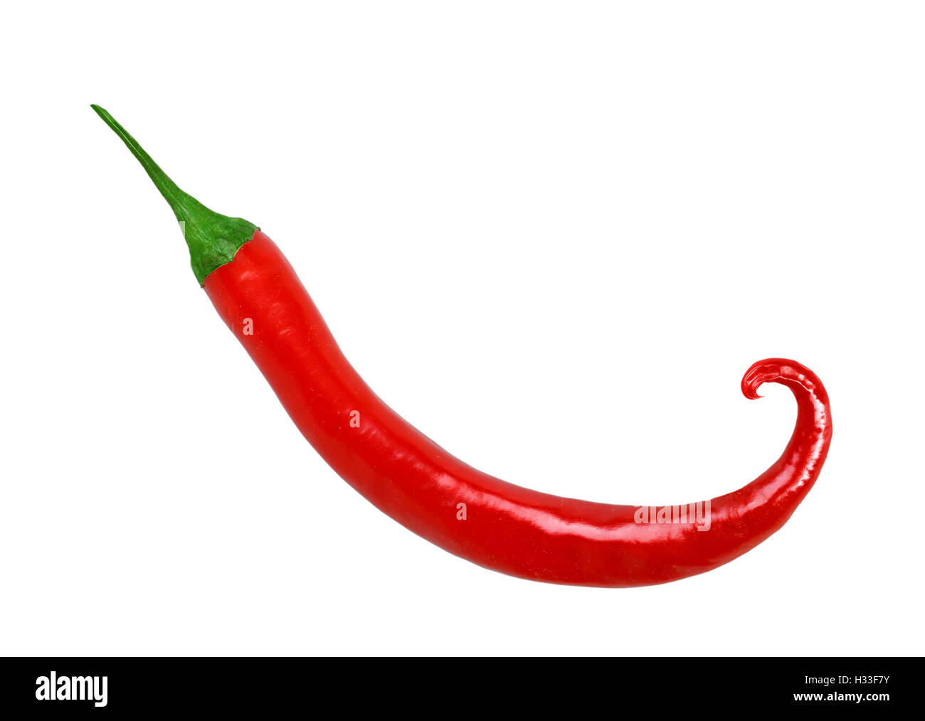 Single red fresh chilli-pepper Stock Photo - Alamy