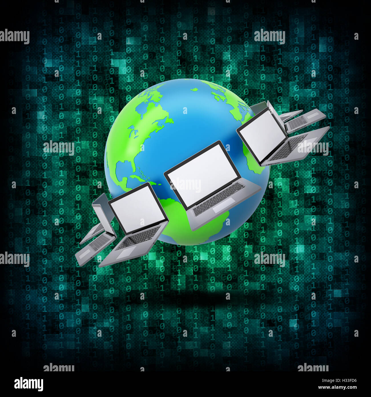 Cyber security blue binary hi-res stock photography and images - Alamy