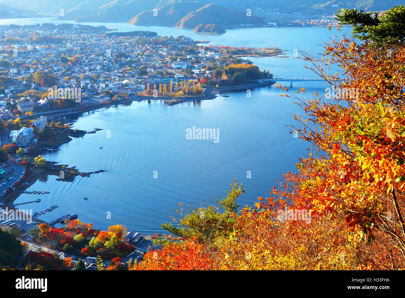 Japanese lake kawaguchi Stock Photo - Alamy