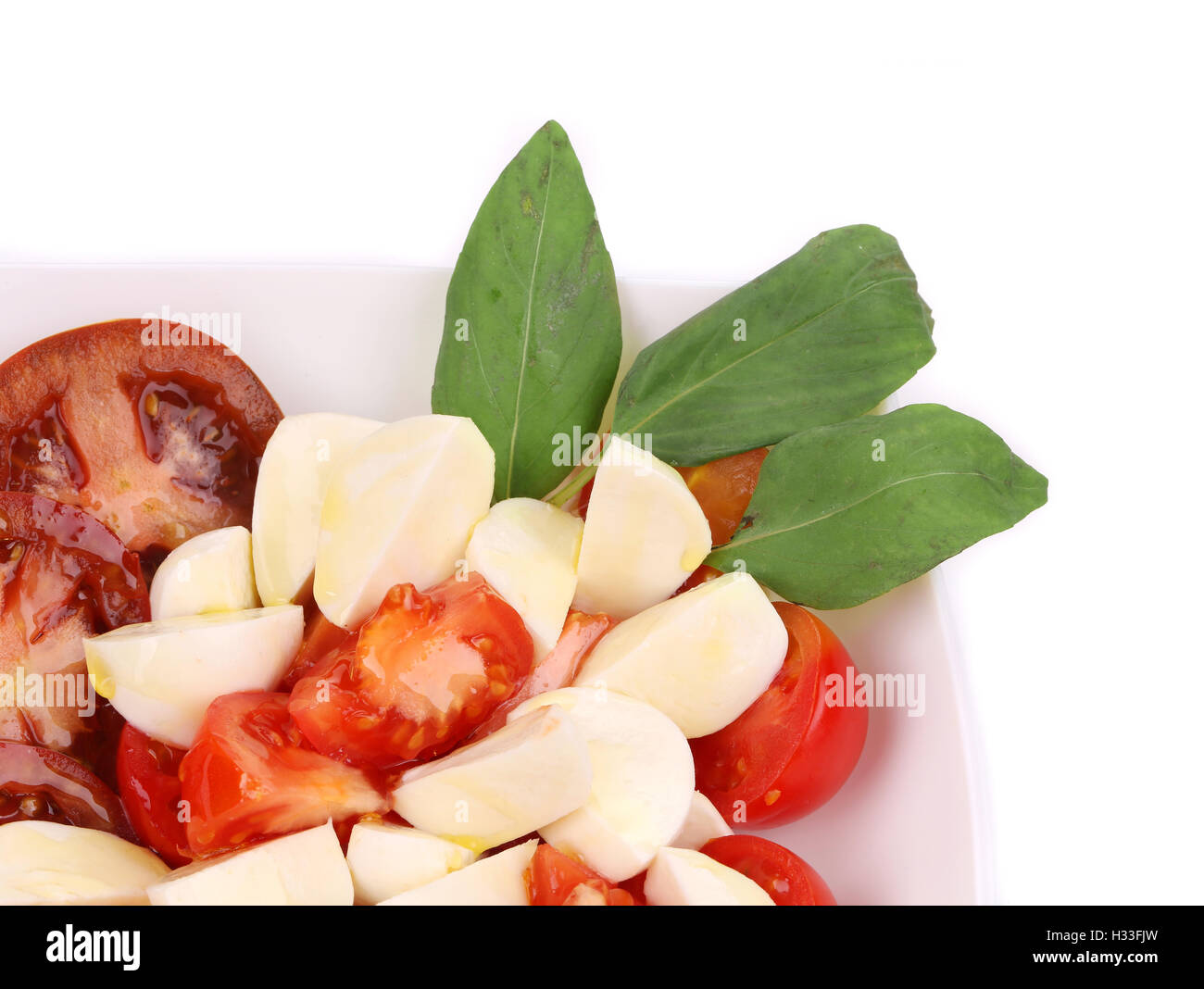 Close up of caprese salad. Macro Stock Photo - Alamy