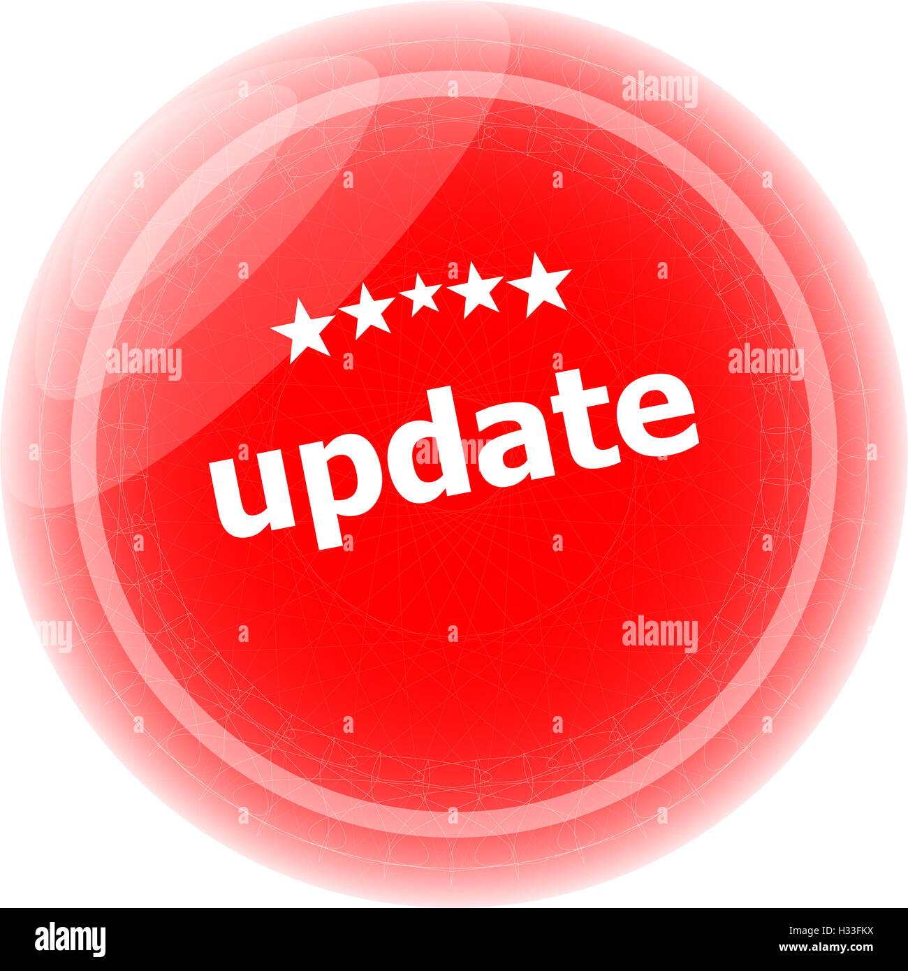 update on red rubber stamp over a white background Stock Photo - Alamy
