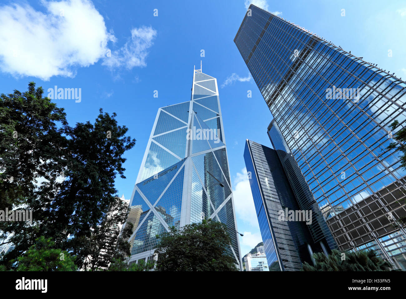 Commercial district in Hong Kong Stock Photo - Alamy