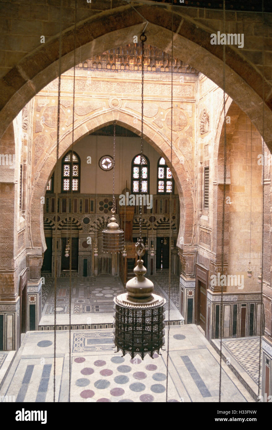 Interior of the mosque of the sultan al ghuri hi-res stock photography ...